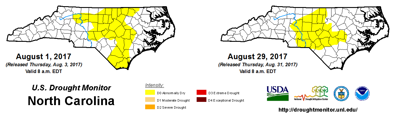 By the Numbers: August and Summer 2017 - North Carolina State Climate ...