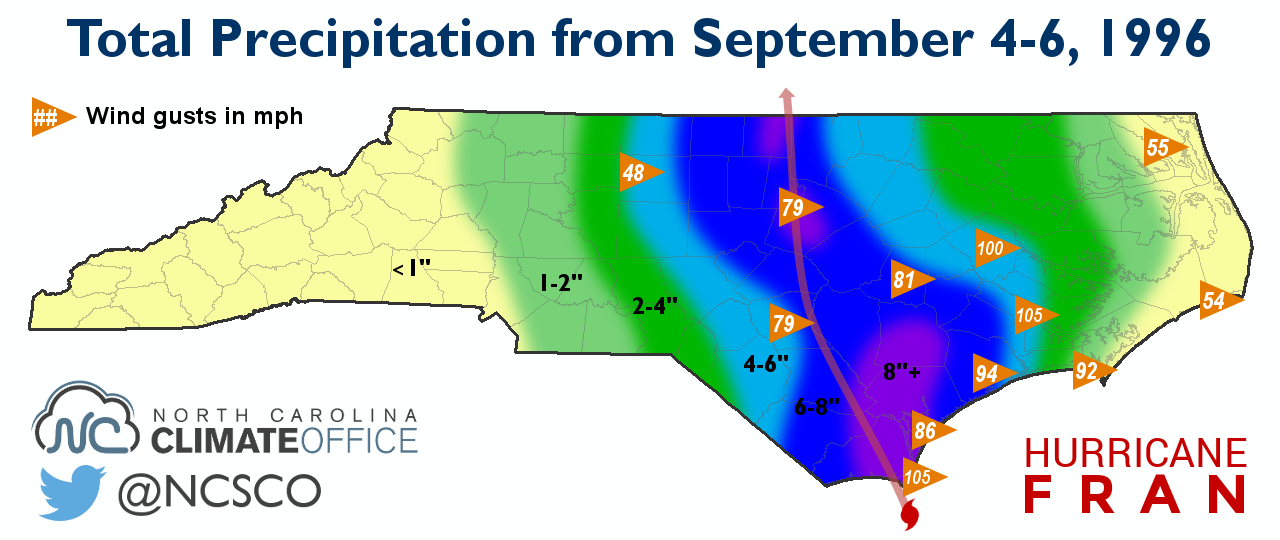 Then and Now, Fran a Standard-Bearer for Hurricane Destruction - North ...