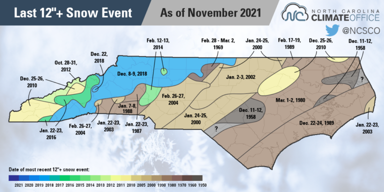 Climate Curiosities: Our Last Big Snow Events – North Carolina State ...