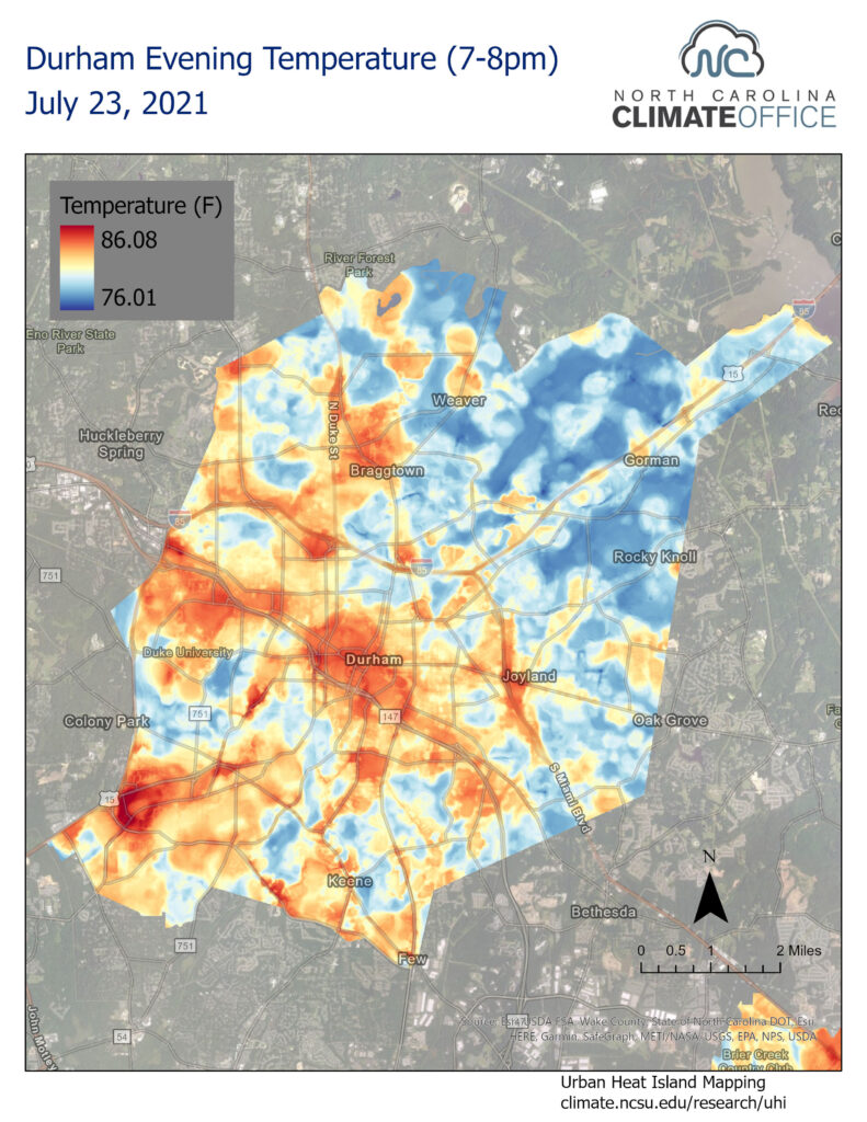 Urban Heat Island Temperature Mapping Campaign – North Carolina State ...